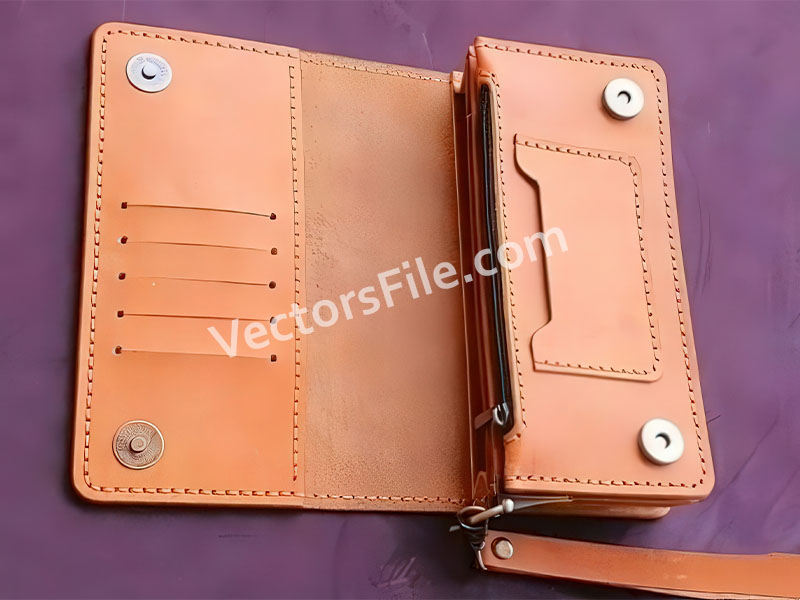 Laser Cut Leather Wallet for Men Handbag Passport and Card Pockets ...