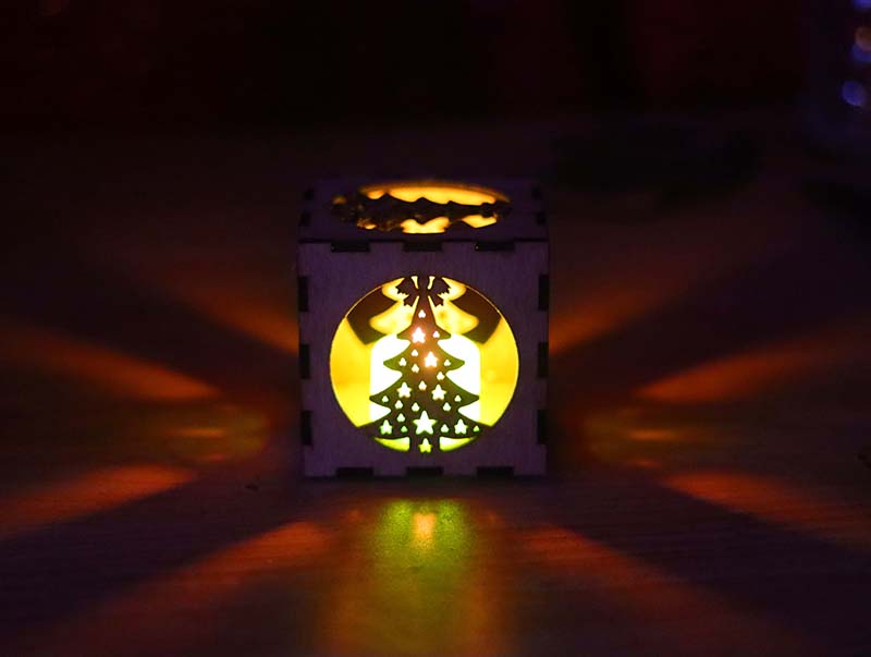 Laser Cut LED Tealight Lantern Wooden Tea Light Holder | Vectors File