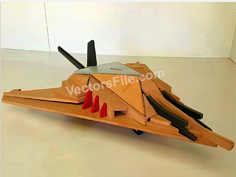 Laser Cut Lockheed F 117 Nighthawk Fighter Jet 3D Puzzle Model Kit ...