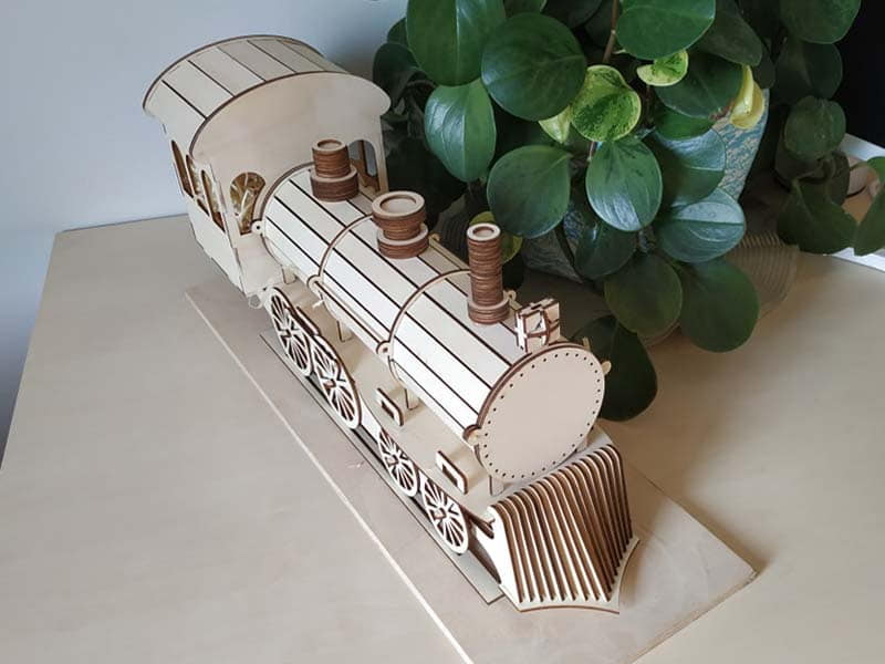 Laser Cut Locomotive Train 3D Model Kit Bottle Holder Vector File ...