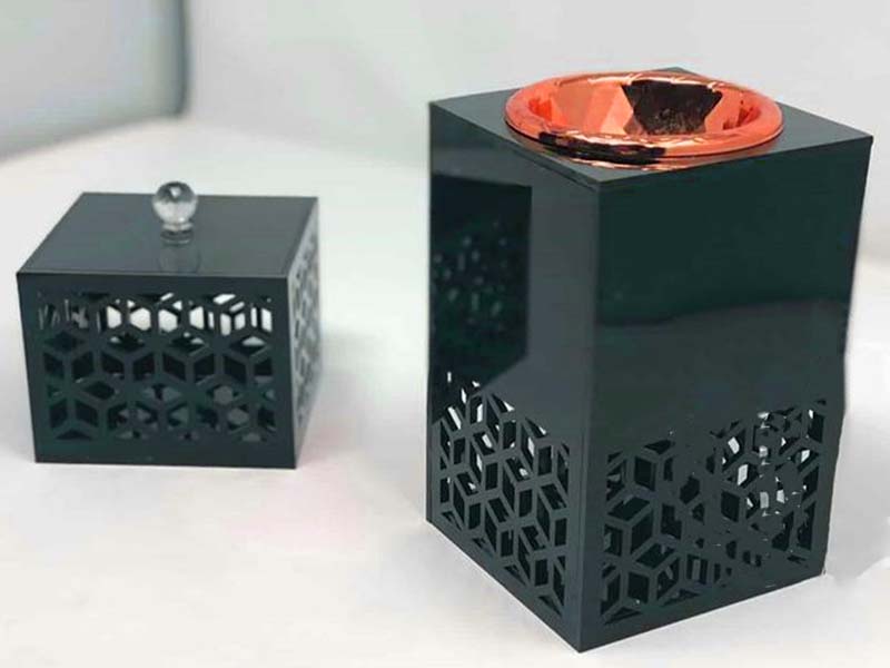 Laser Cut Luxurious Incense Acrylic Burner Decorative Holder | Vectors File