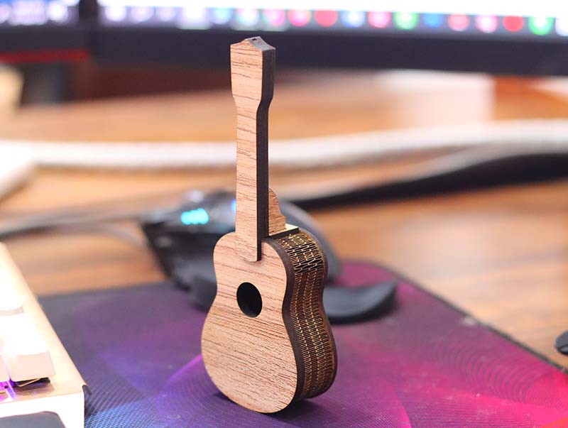 Laser Cut Mini Guitar Model Wooden Guitar Toy Vector File | Vectors File