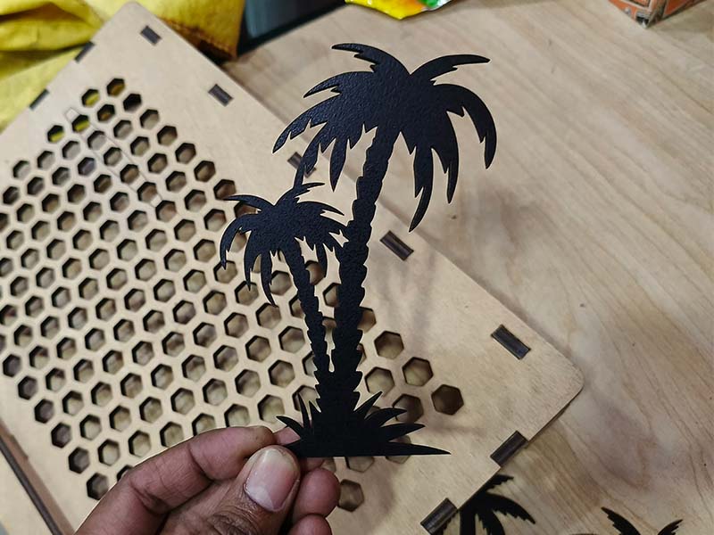 Laser Cut Out Palm Tree Silhouette Template Vector File | Vectors File