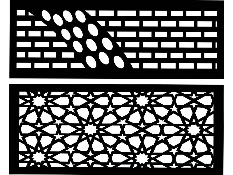 Laser Cut Outdoor Privacy Screens Panel Design Vector File | Vectors File