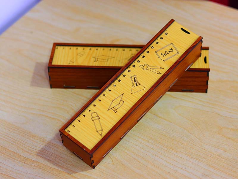 Laser Cut Pencil Box Template Kids Geometry Box 3mm Vector File ...