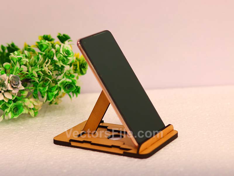 Laser Cut Phone Stand Ideas Desktop Mobile Holder | Vectors File