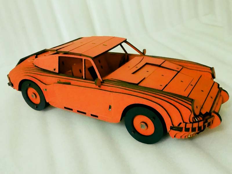 Laser Cut Porsche 911 Model 1964 Wood 3D Puzzle Mechanical Kit ...