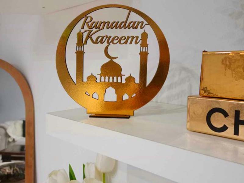Laser Cut Ramadan Kareem Freehand Stand Decoration Idea | Vectors File
