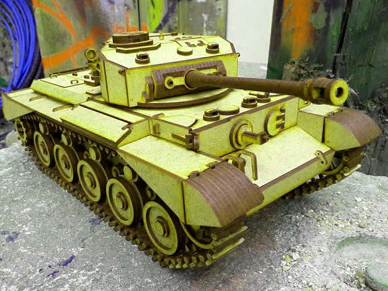 Laser Cut RC Comet Tank 3D Model Kit Vector File | Vectors File