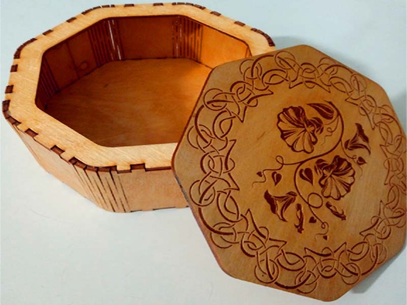 Laser Cut Round Box Template 3mm Vector File | Vectors File