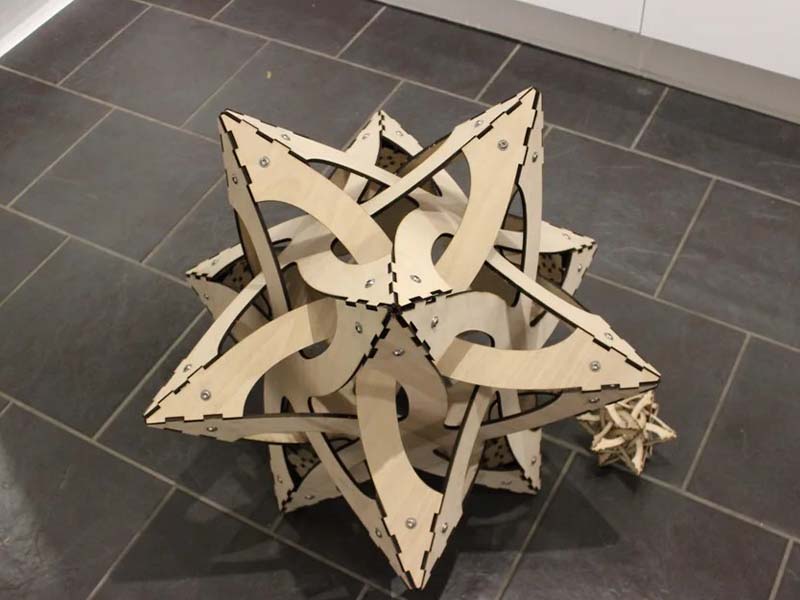Laser Cut Small Stellated Dodecahedron Puzzle Toys Vectors File ...