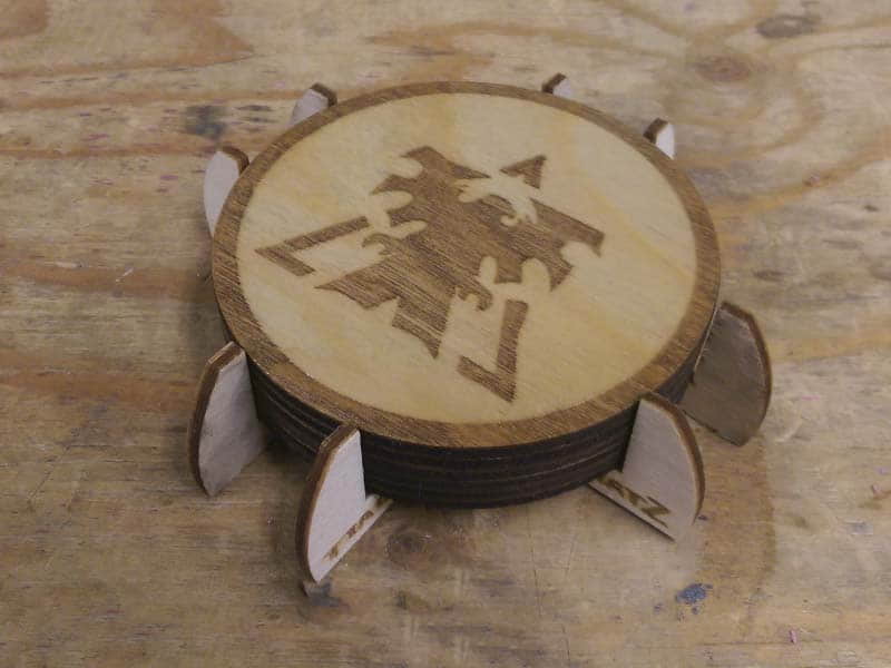 Laser Cut Tea Coaster Stand Wooden Coaster Holder Vector File | Vectors ...