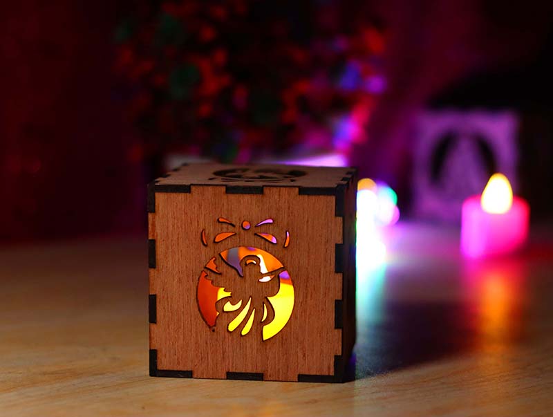 Laser Cut Tea Light LED Candle Holder Christmas Tealight Decoration ...