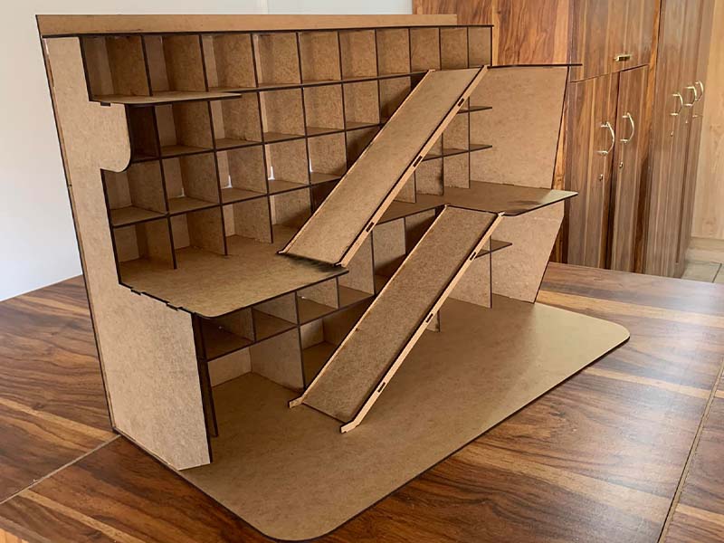 Laser Cut Toy Car Parking Garage Building Architectural Model | Vectors ...