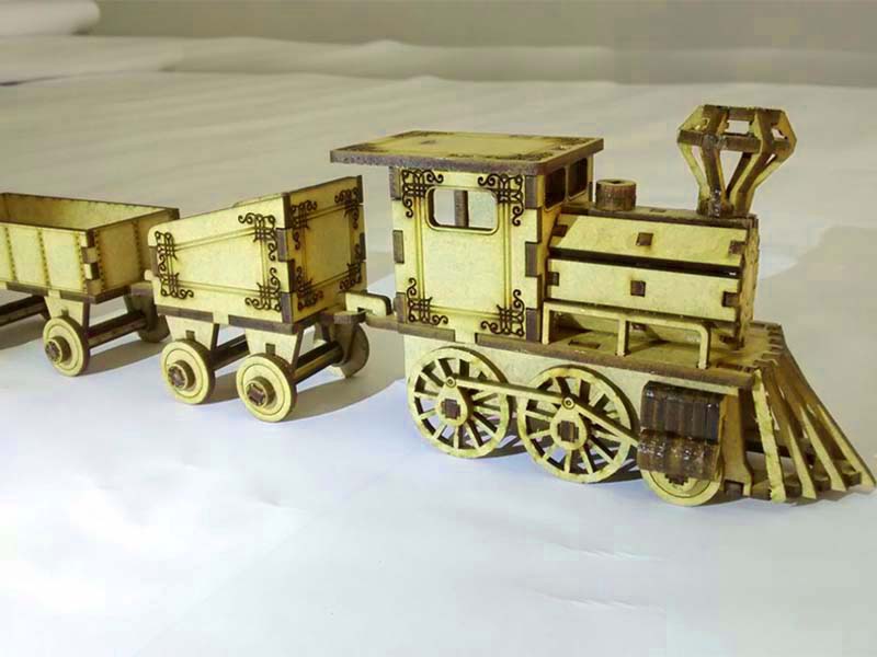 Laser Cut Train Kit Locomotive Model Toys Template Vector File ...