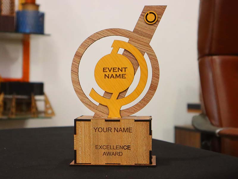 Laser Cut Trophy Model Award Design Template | Vectors File