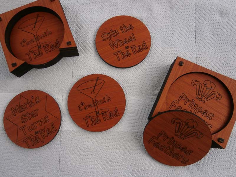 Laser Cut Wood Tea Coaster Template Vector File | Vectors File