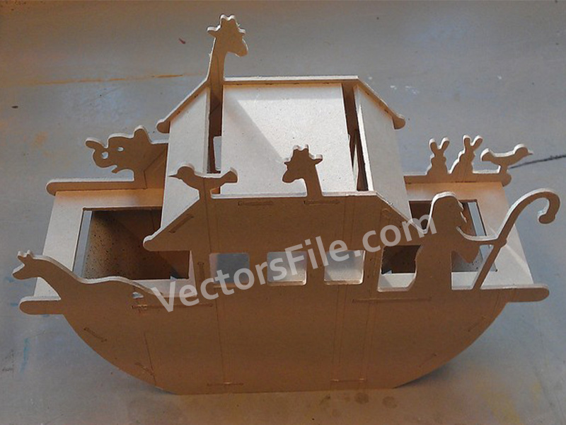 Laser Cut Wooden Boat Model Design Vector File | Vectors File