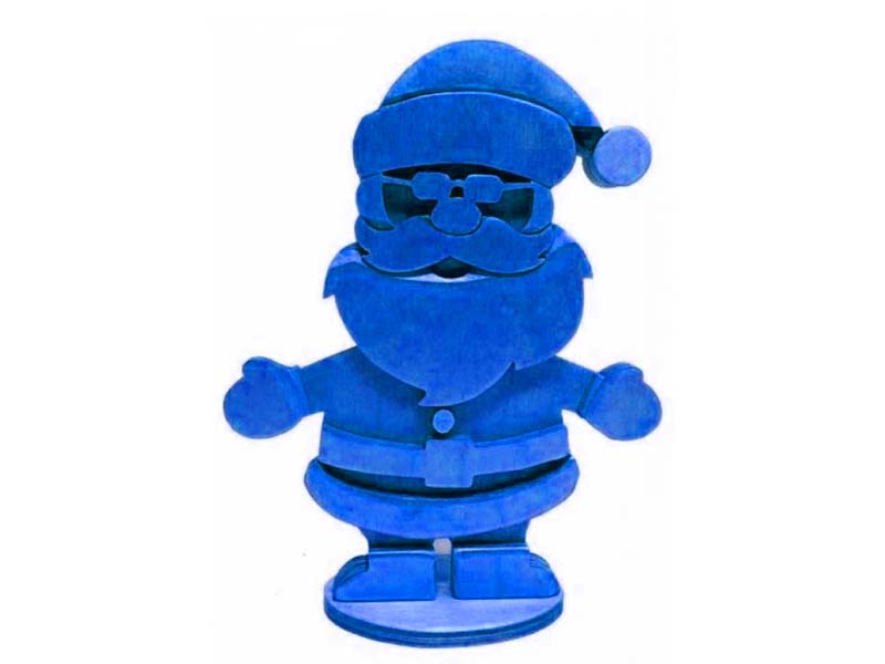 Laser Cut Wooden Santa Claus Free Handstand Vector File | Vectors File