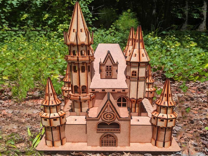 Laser Cut Zamek Disney Castle 3D Building Model Vector File | Vectors File