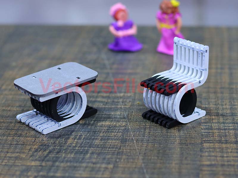 Miniature Laser Cut Furniture for Dollhouses and DIY Projects | Vectors ...