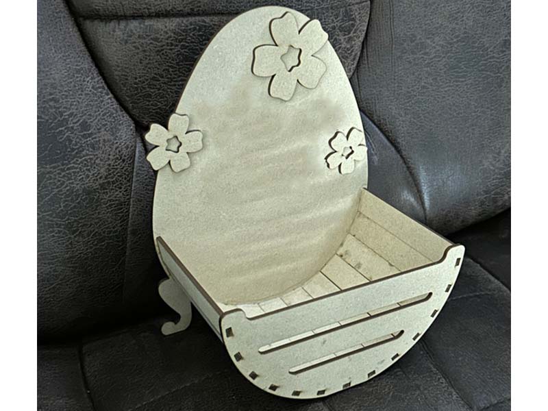 Wooden Flower Basket Template Laser Cut File | Vectors File